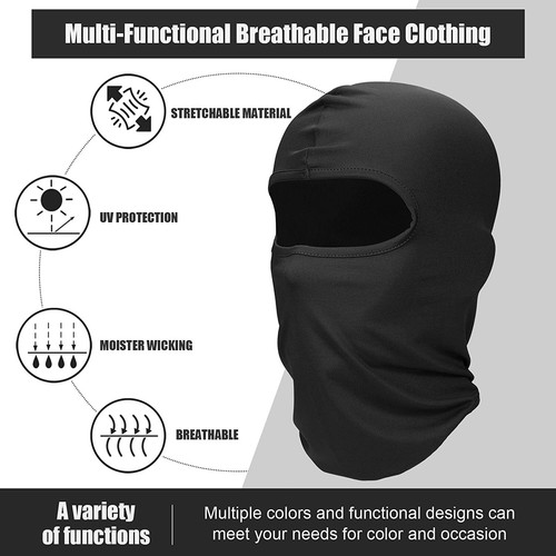 3Pc Balaclava Face Mask Cooling Neck Gaiter UV Protection Sun Hood for ...