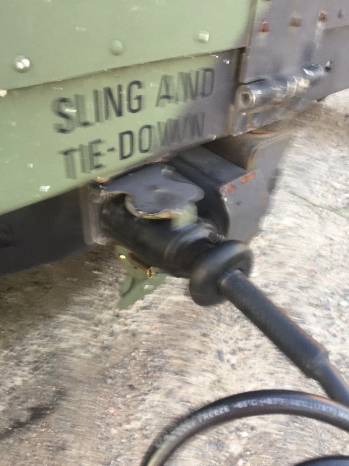 M998 HUMVEE PINBALL RECEIVER HITCH + 36” CABLE “A” TRAILER WIRING ...