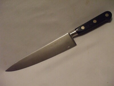 Grohmann Pictou NS 8" Blade Chef Carving Knife Black Resin Handle Full ...
