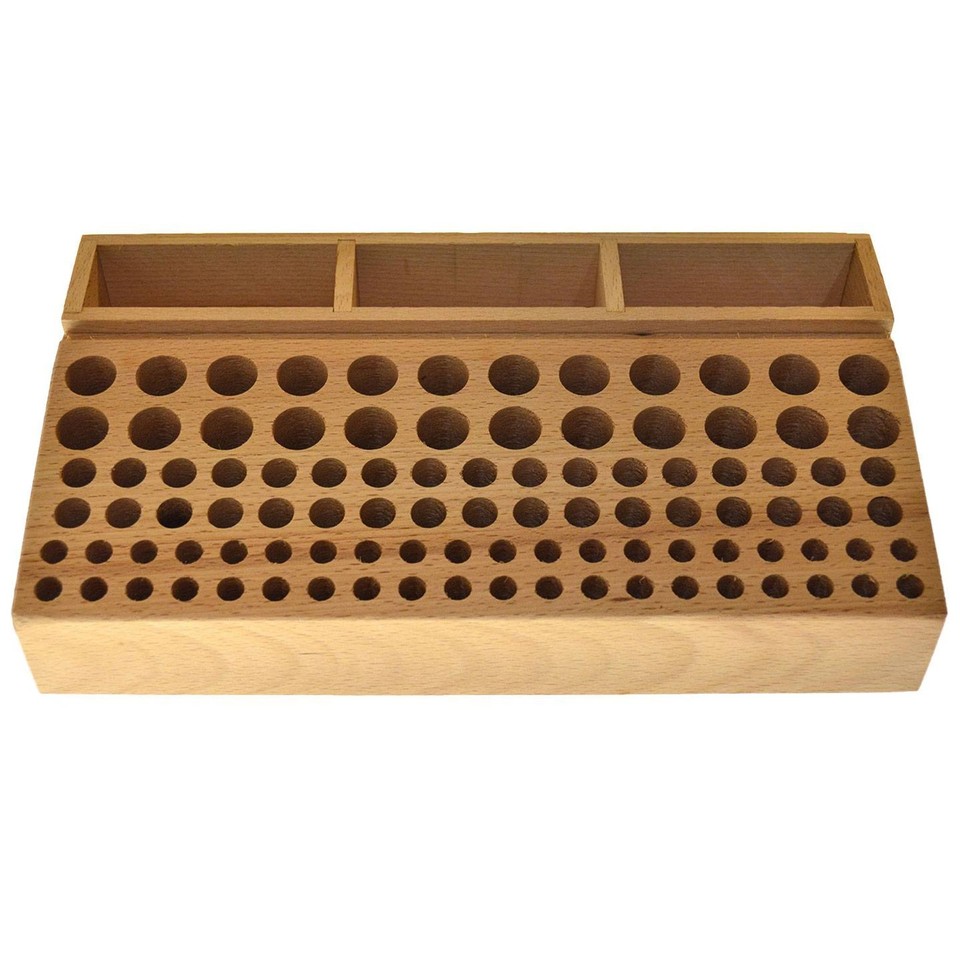 Leathercraft Tool Holder Wooden Storage Rack Organizer 98 Hole and Back ...