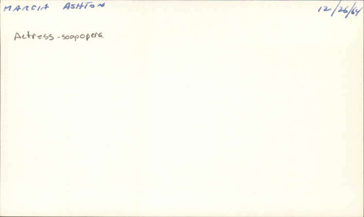 Marcia Ashton English Actress Signed 3" x 5" Index Card | eBay