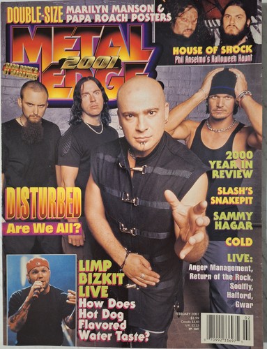 Metal Edge (Feb 2001) Disturbed/Slash/Sammy Hagar/Cold; Marilyn Manson ...