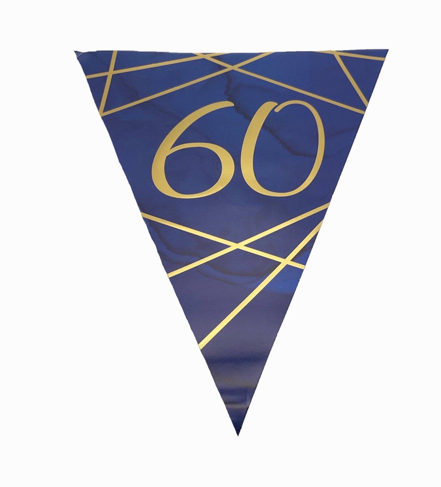 Navy & Gold 60th Birthday Party Bunting Flags Banner. 60th Party ...