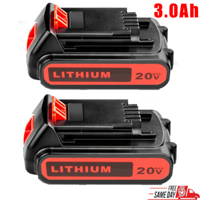 1/2PACK replace for Black and Deck LBXR20 20 Volt MAX Lithium LB20 ...