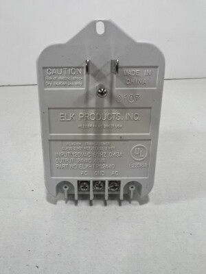 ELK TRG2440 24VAC 40VA Plug-In Transformer Auto Reset Overload ...