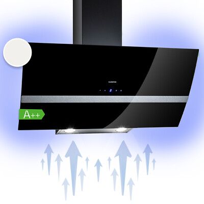 Cooker Hood 90cm Angled Extractor Fan Chimney Hood Kitchen Stainless ...