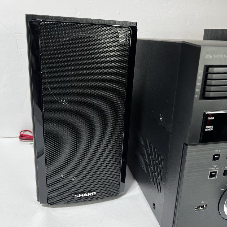 Sharp XL-BH250 Micro Component System 5 Disc CD Changer Radio Bluetooth ...