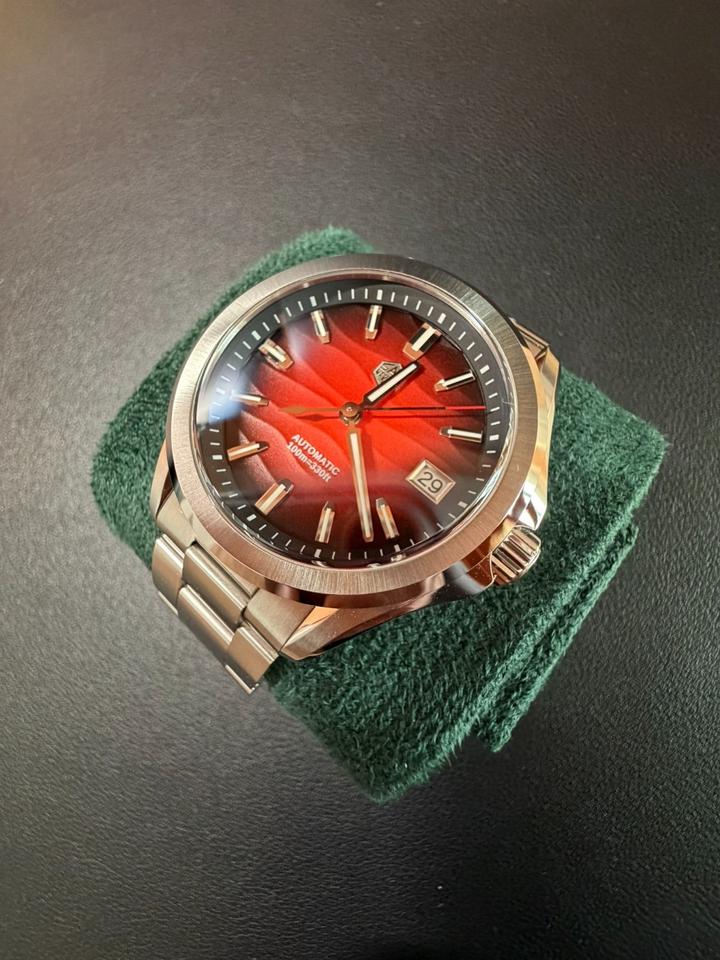 San Martin Gradient Red Gada Watch 39mm Desert Texture Men Dress Watch ...