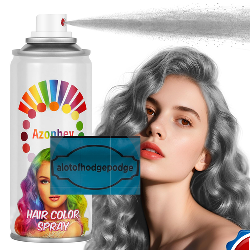 Gray Temporary Hair Color Spray Washable for Halloween, Cosplay ...