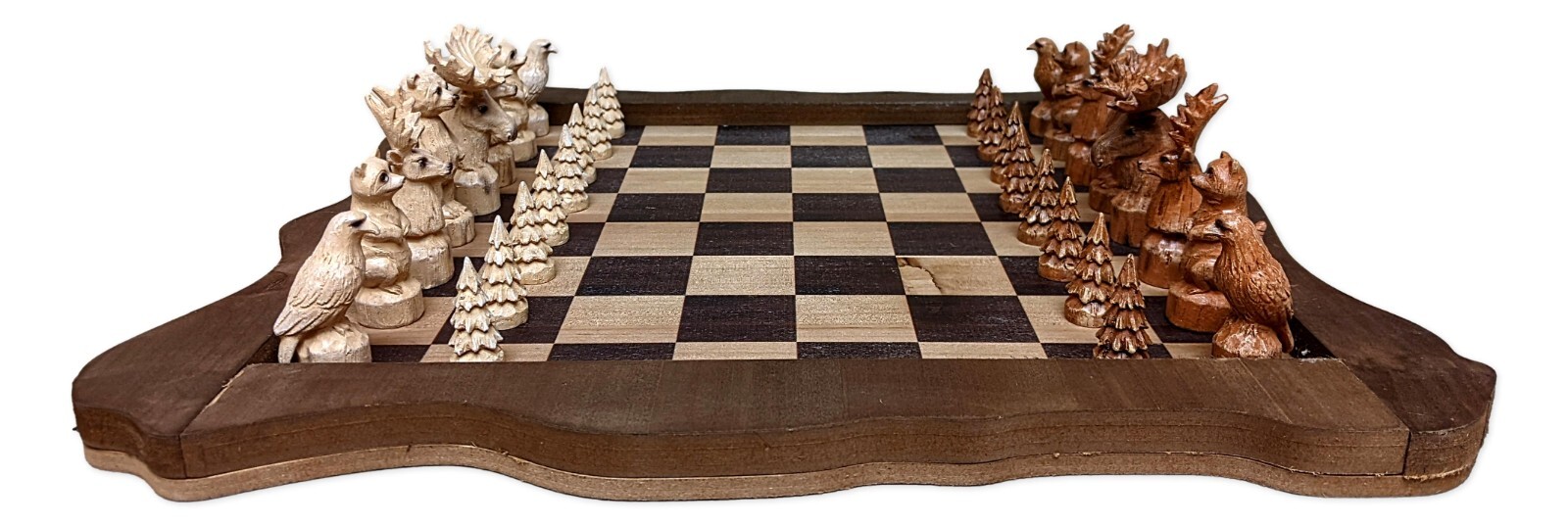 FOREST CROWD Woodland Cabin Chess Set, by DeLeon Collections | eBay