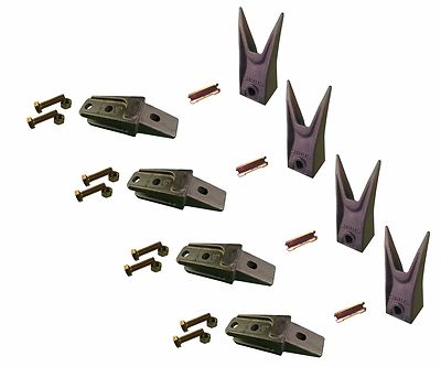 4 - Bobcat Style Mini Ex, Skid Bucket Shank, Rock Tooth & Pin - 7107324 ...