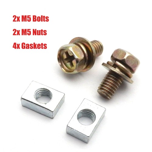 Universal Motorcycle Battery Terminal Nut and Bolt Bike Scooter Set M5 ...