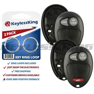2 New Replacement Remote Keyless Entry Key Fob Clicker Shell Case ...