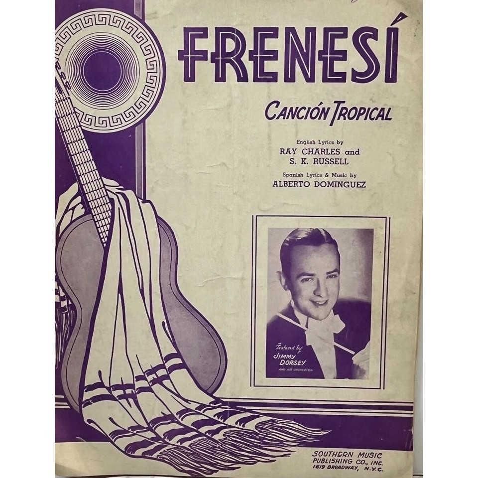 Frenesi Cancion Tropical Piano Sheet Music Vtg 1939 Jimmy Dorsey Ray ...