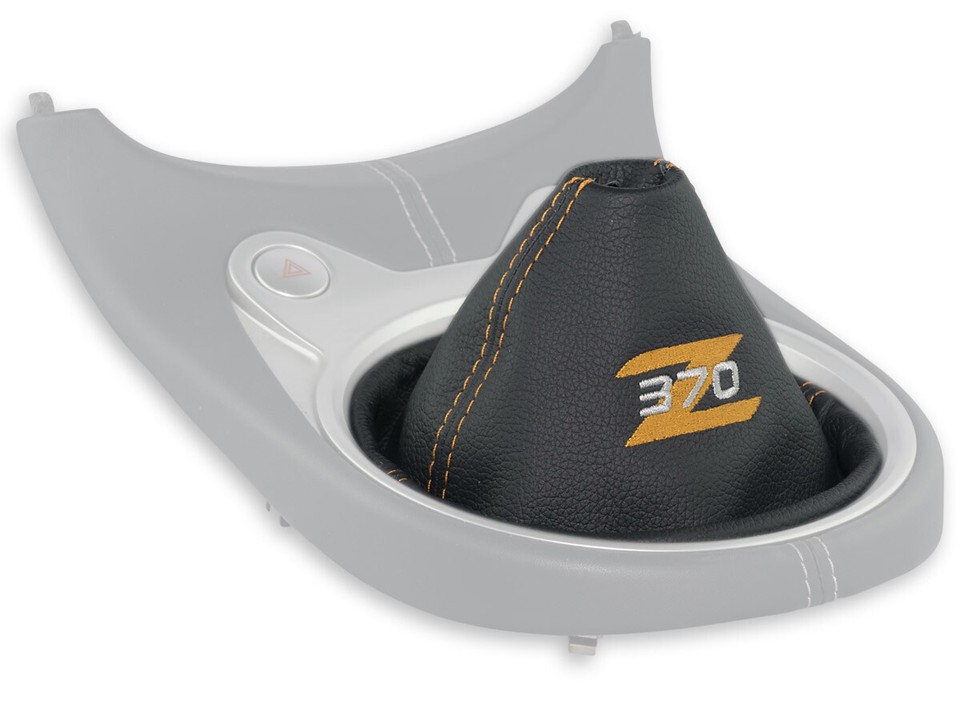 FOR NISSAN 370Z Z34 09-18 GEAR SHIFT BOOT GAITER LEATHER EMBROIDERY ...