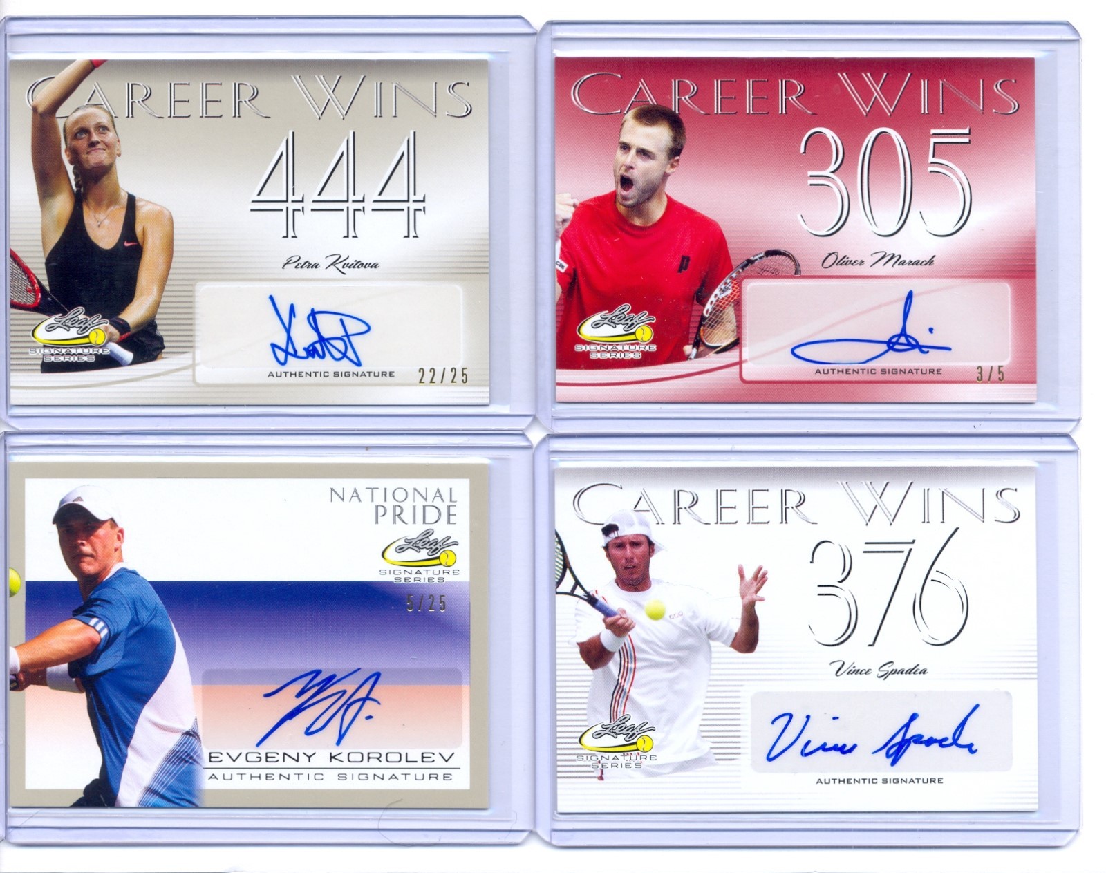 (1) VINCE SPADEA 2017 LEAF SIGNATURE SERIES TENNIS CAREER WINS AUTO | eBay