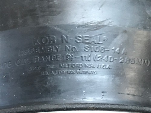 KOR-N-SEAL MANHOLE BOOT S106-14A, fits 9.5”-11.25” OD Pipe, Core 14” | eBay