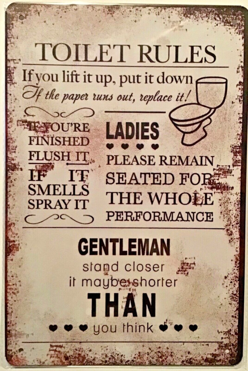 Women Toilet Rules Sign