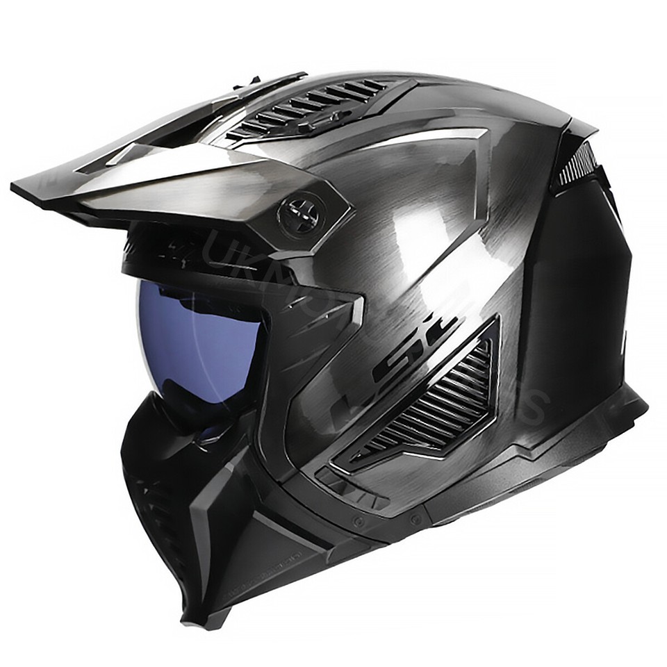 LS2 OF606 DRIFTER DEVOR MODULAR OPEN FACE MOTORCYCLE HELMET + FREE DARK ...