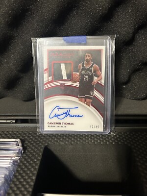 2021-22 Panini Immaculate Cam Thomas Rookie Patch Auto RPA 42/49 | eBay