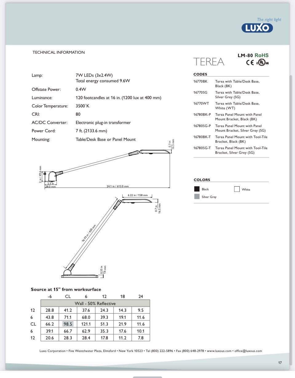 Luxo Terea 7w Led Desk Lamp Ebay