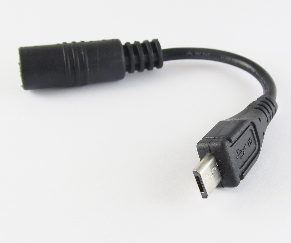 10pcs 5.5x2.1mm DC Female power Supply Adapter to Micro USB Plug Cable ...