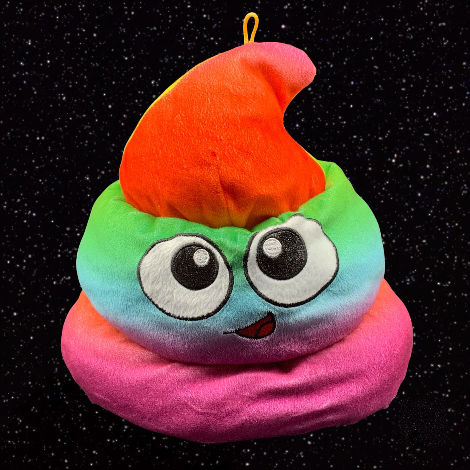 Six Flags Rainbow Poop Emoji Hat Plush Large Smiling … - Gem