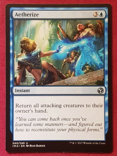 Magic The Gathering ICONIC MASTERS AETHERIZE blue card MTG | eBay