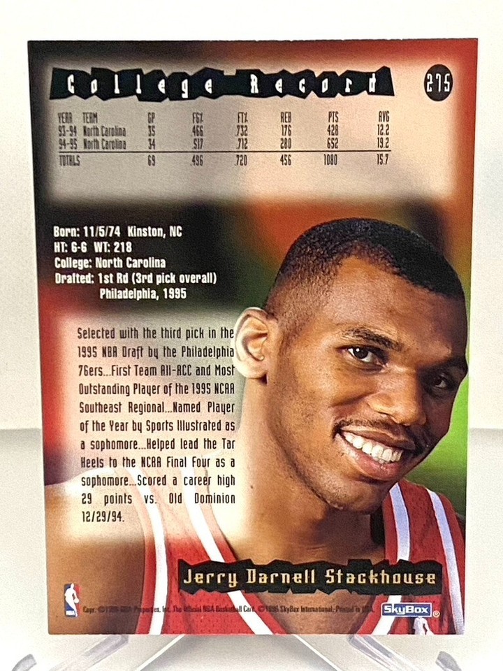 Jerry Stackhouse 1995-96 NBA Hoops #275 Rookie Card RC | eBay