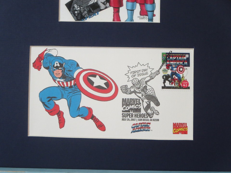 Marvel's Captain America and his sidekick Bucky and First day Cover of ...