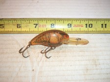 Vintage Rebel Fastrac Deep Wee-r Brown Crawdad 2" Crankbait Fishing ...