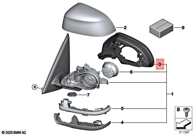 Genuine BMW X3 X4 M X5 X6 F15 F16 F25 Supporting Ring Black Left ...