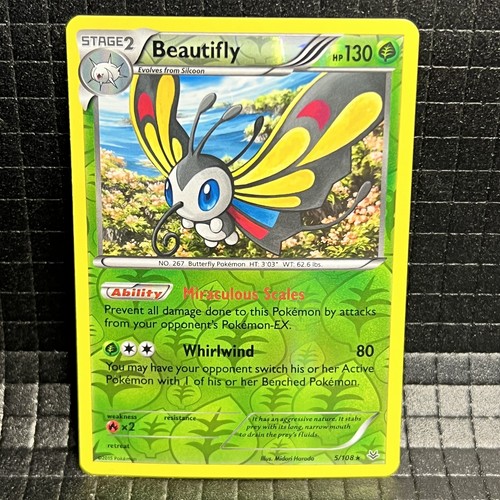 Beautifly #5/108 Roaring Skies Reverse Holo Rare Pokemon Card | eBay