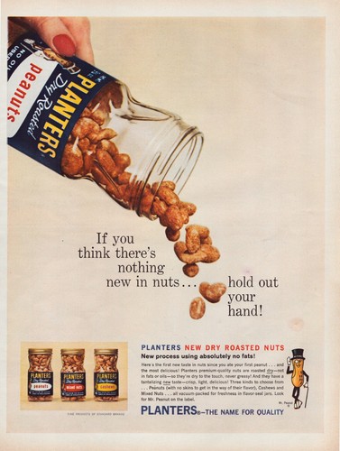 Print Ad Planter's Peanuts 1963 Jar Full Page Large Magazine 10.5"x13.5 ...