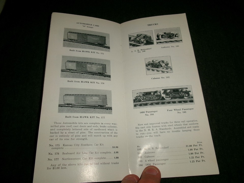 RARE 1939 Hawk Model Railroad Trains Catalog, Chicago Like Lionel ...