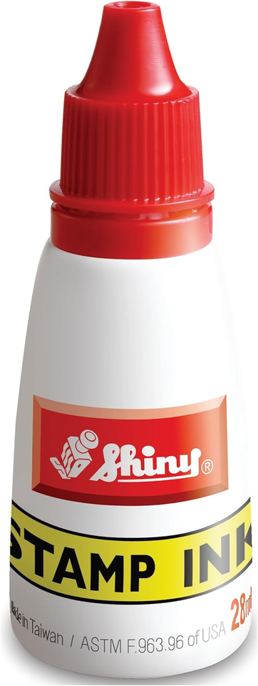 2Oz Red Water Based Stamp Ink Refill for Self Inking Rubber Stamps ...