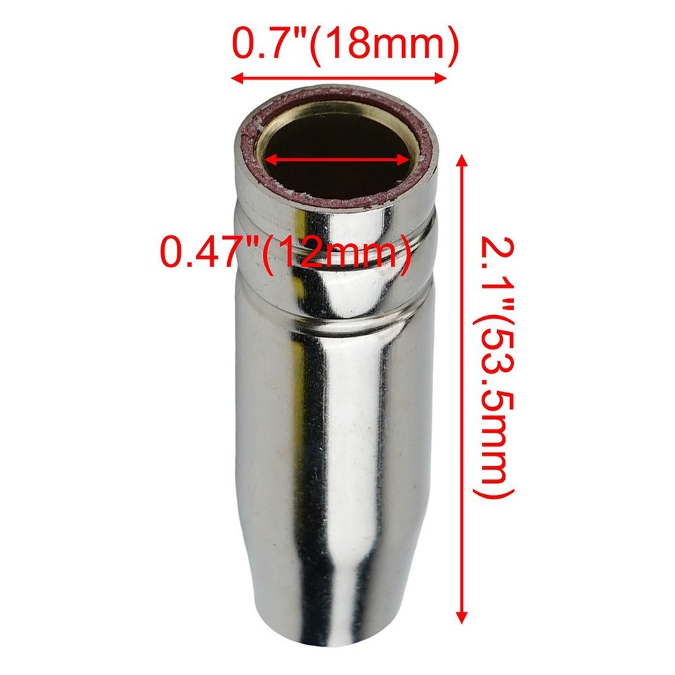 7PCS Conical Gas Nozzle Shield Cups for 15AK Welding Torch For MIG For ...