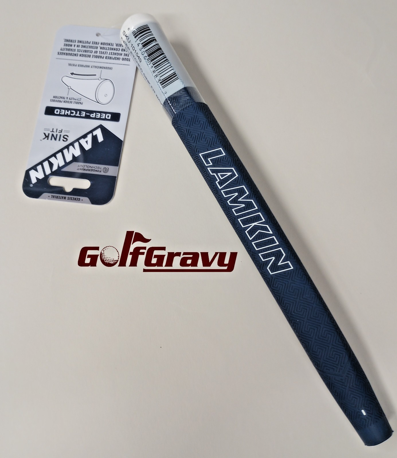 Lamkin SINK FIT Deep Etched Golf Putter Grip Navy Blue & White - 101549 ...