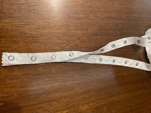 3 yards heavy duty WHITE Cotton Twill silver metal snap tape Fasteners ...