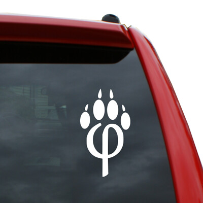 Phi-paw Furry Vinyl Decal | Color: White | 5" tall | eBay