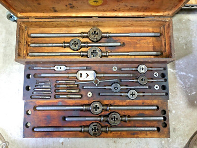 Antique Tap & Die Set Wells Bros. Co. Little Giant 67 1/2 Oversized 27 ...