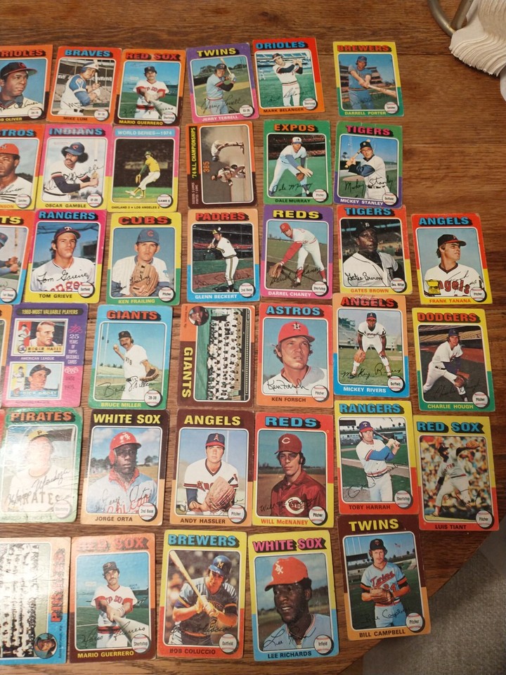 Vintage 1975 TOPPS MINI Baseball Cards – lot of 83 Commons and Minor ...