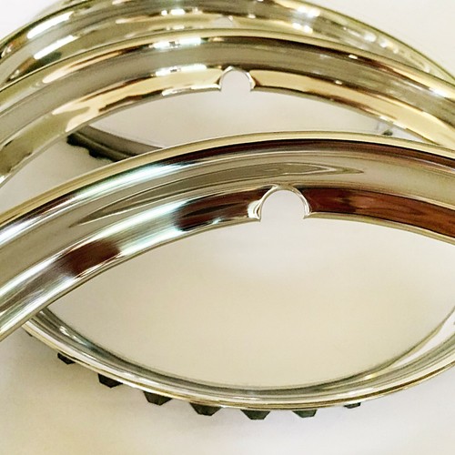 4X Original Style Smooth Early Ford Wheel Trim Rings/ Beauty Rings- Pol ...