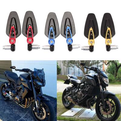 For 2019 Yamaha MT07 Motorcycle 7/8" 22mm Handle Bar End Rear View Side ...