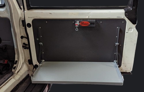 DELUXE Rear Barn Door fold down Tables BOTH for TOYOTA 76/78 Series ...