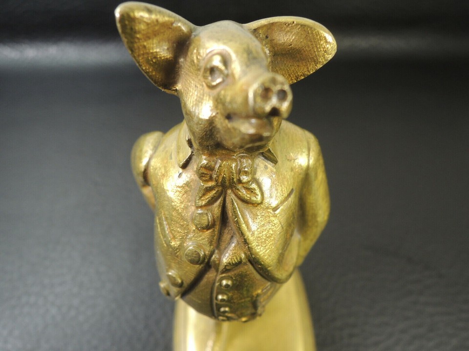French Bronze Gentleman Pig Figure – Satirical Zoomorphic Sculpture ...