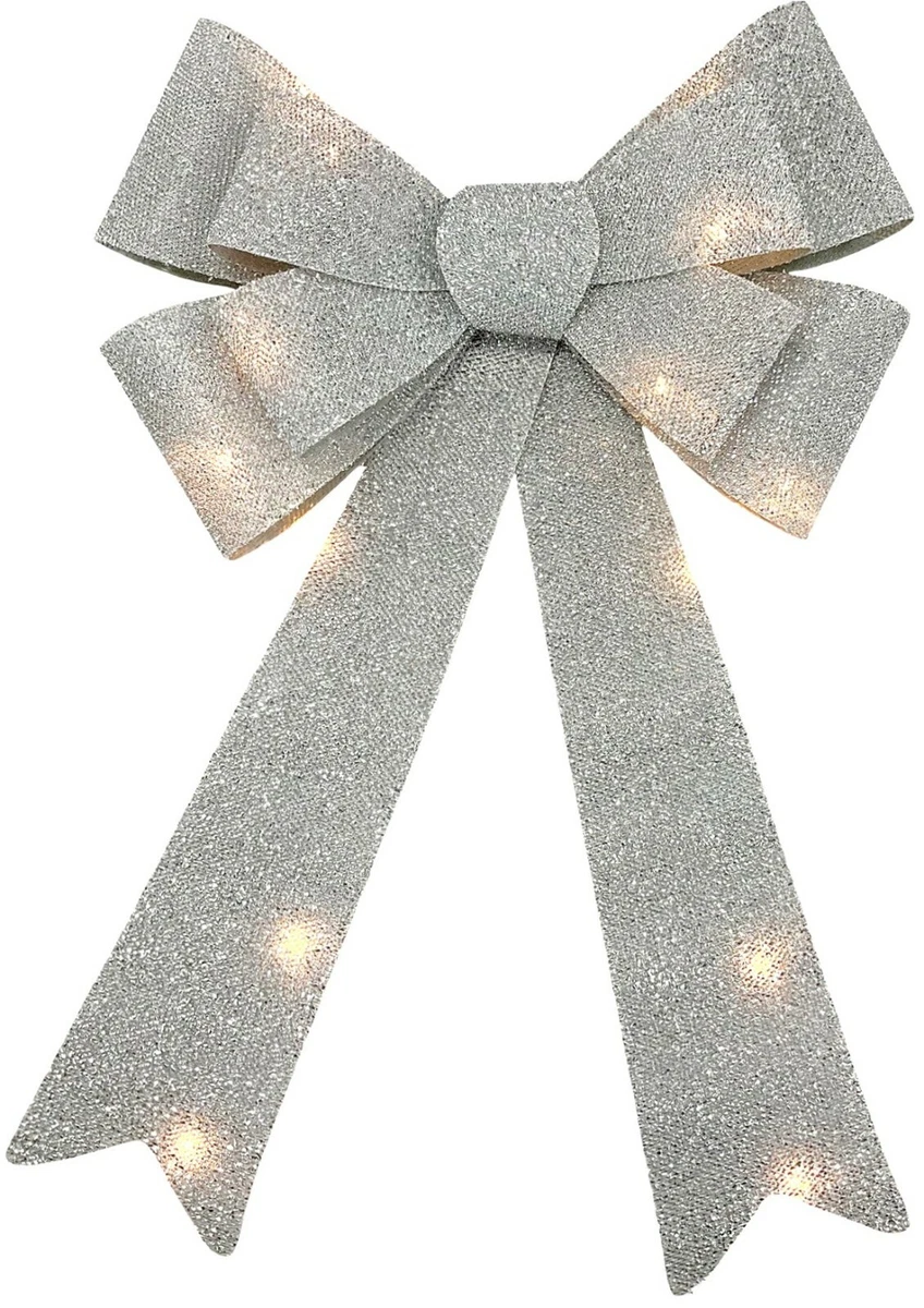 Silver Christmas Bow
