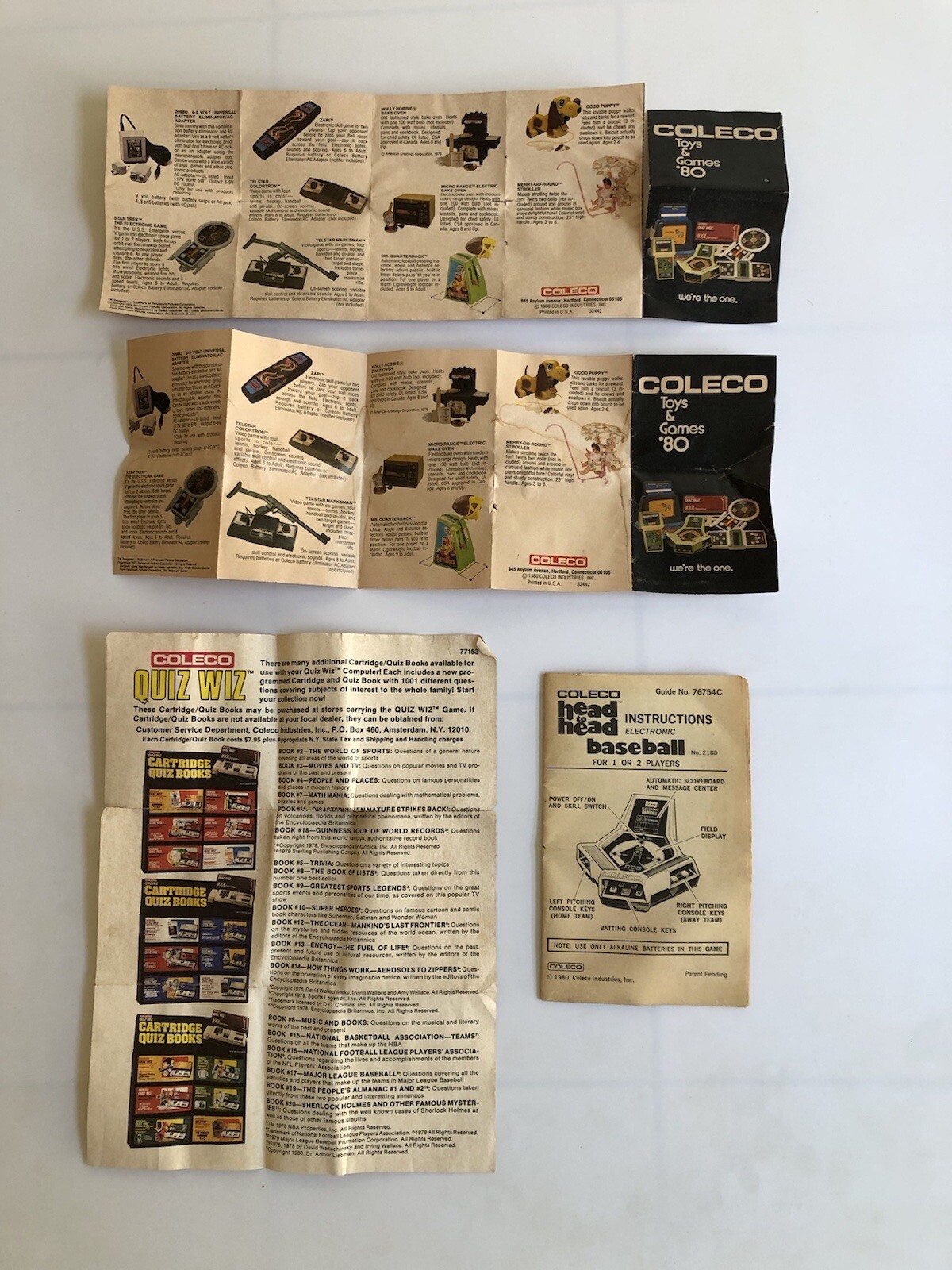 Vintage Coleco Colecovision Paper Manuals Booklets Instructions Lot | eBay