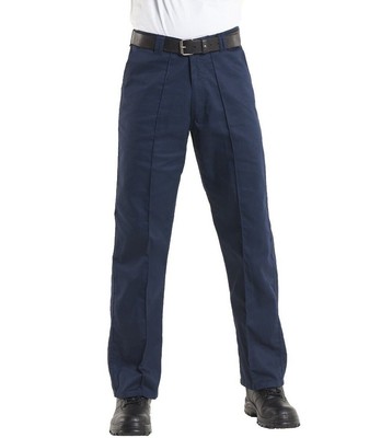 Uneek Work Trousers Pants Uniform Pockets Zip Button Fly Sewn Crease ...