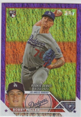 2023 Topps Update Bobby Miller 543/799 Purple Foil Parallel RC #US40 ...